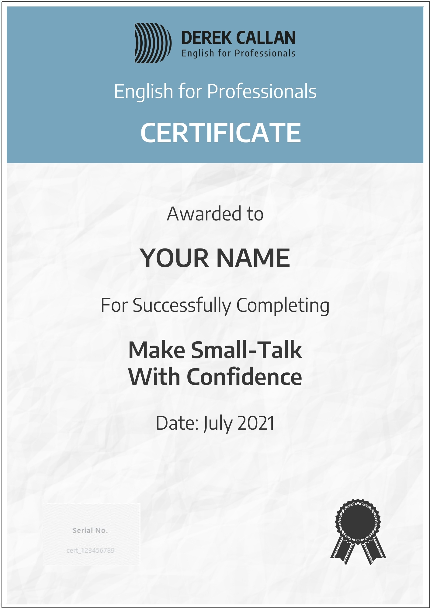 own the challenge - Derek Callan | English for Professionals