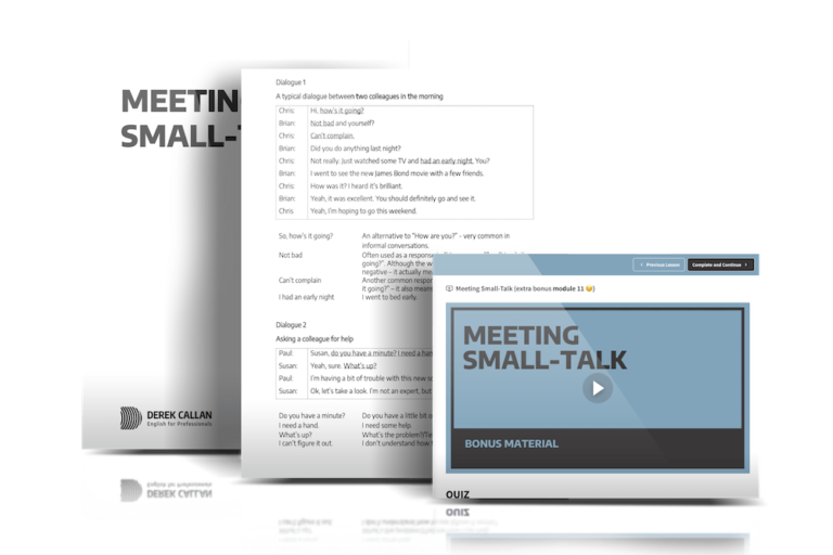 Small Talk for Professionals - Derek Callan English for Professional